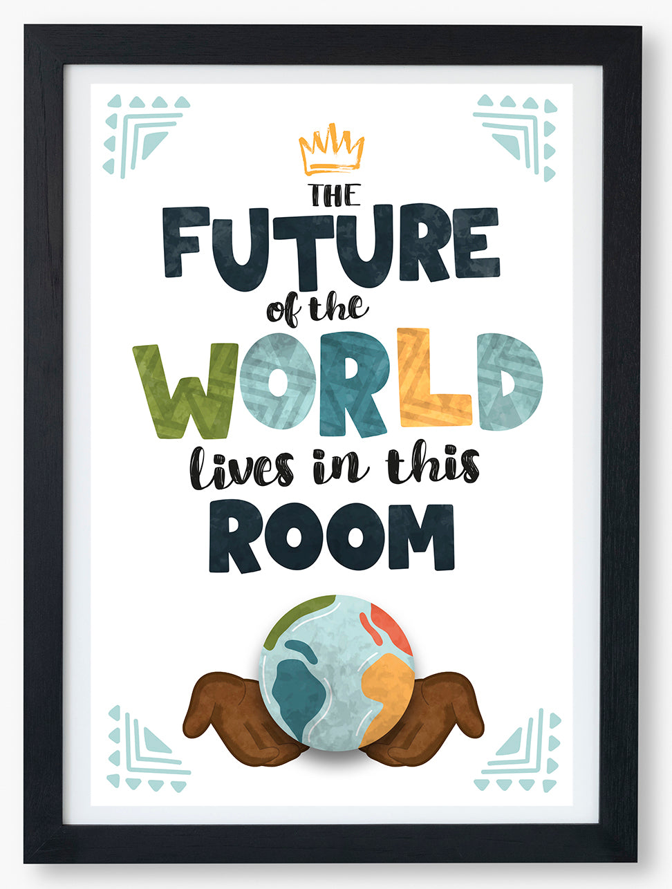 "The future lives in this room" inspirational quote wall art for kids ...